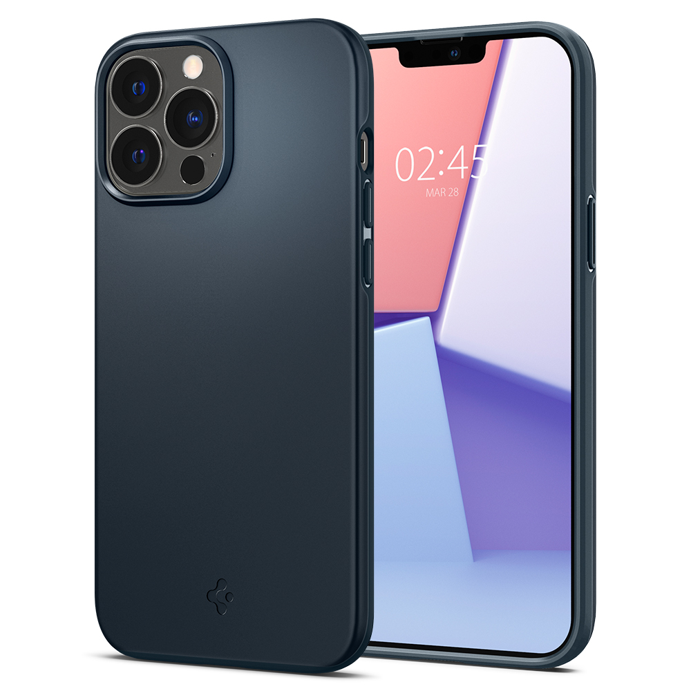 Spigen - iPhone 13 Pro Max - Skal - Thin Fit - Metal Slate | Tele2 by ...