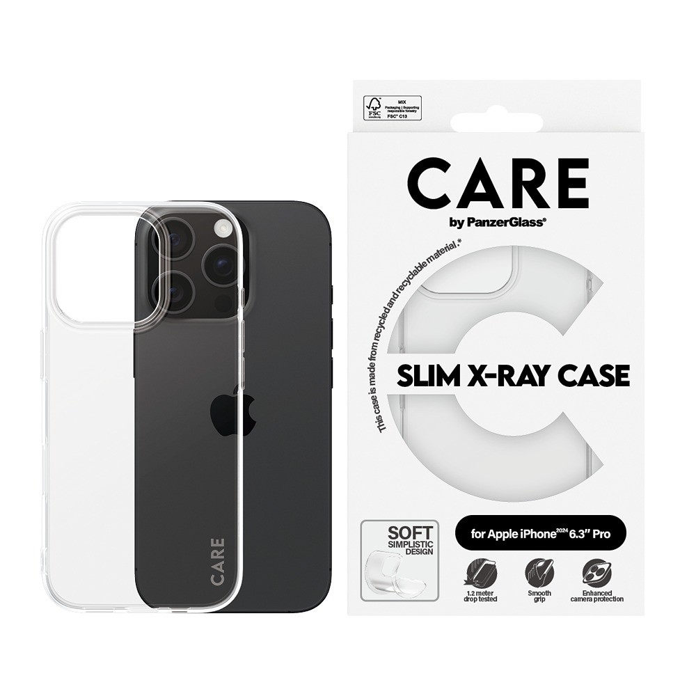 CARE by PanzerGlass - iPhone 16 Pro - Skal - X-Ray - Transparent ...