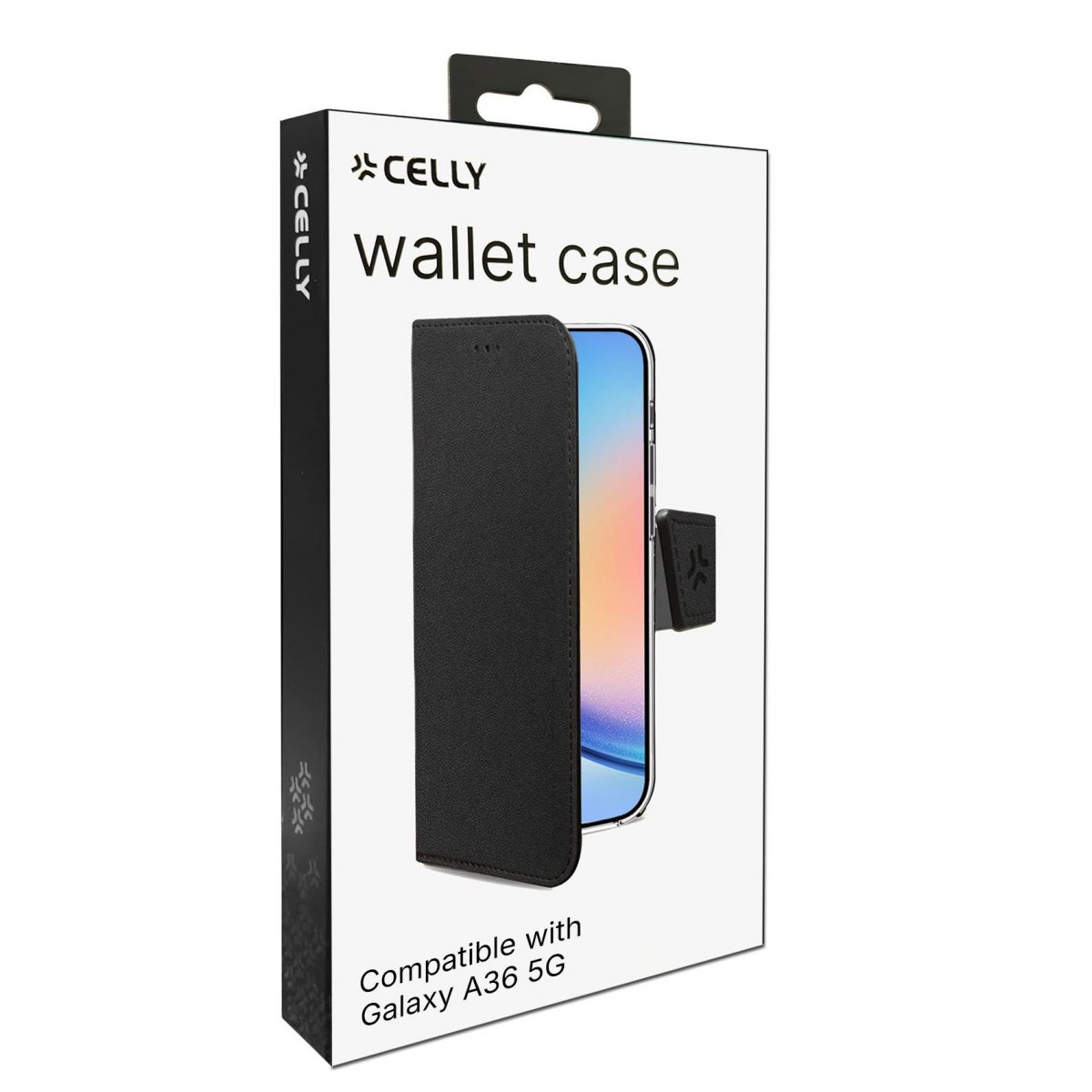 Celly - Samsung Galaxy A36 - Fodral - Wally Wallet Case - Svart | Tele2 by SkalHuset
